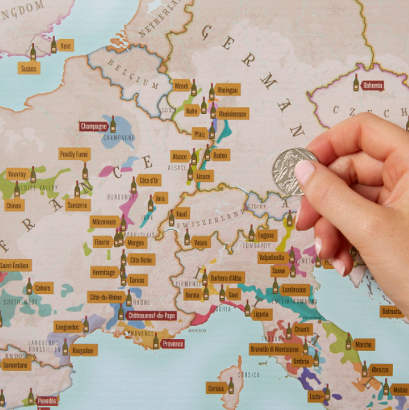 Scratch Map Framed Scratch Off Map - Map Of Europe With Country Flags ...